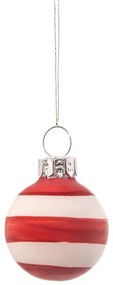 Skleněné ručně vyrobené vánoční koule v sadě 12 ks ø 3 cm Bauble Stripe – Sass &amp; Belle