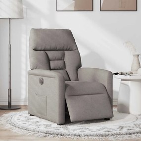 Elektrické polohovací křeslo taupe textil 3303019