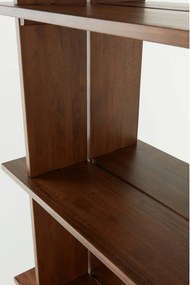 Regál z borovicového dřeva v tmavě přírodní barvě 140x180x40 cm Tottori – Jotex