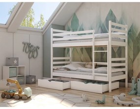 Patrová postel Aero, Rozměr postele: 90x190 cm, Barva: šedá