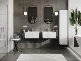 Mexen Rivel, koupelnová skříňka 60 cm s umyvadlem Otis, 1 zásuvka, drážkovaná, bílá matná, 91A20-06023-1-BF01-W18M01