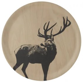Kulatý dřevěný tác Deer 35 cm Muurla