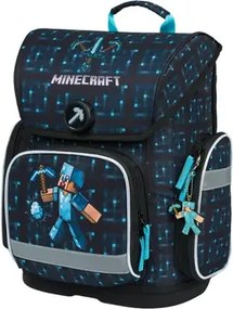 BAAGL Školní aktovka Ergo Minecraft Blue Axe