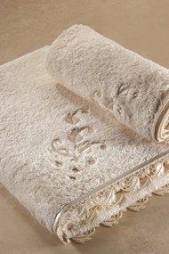 Soft Cotton Luxusní ručník NAKKAS 50x100 cm Bílá, 580 gr / m², Česaná prémiová bavlna 100%