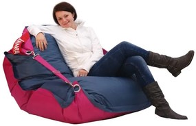 Beanbag Sedací vak 189x140 duo pink - jeans