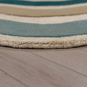 Modrý ručně tkaný vlněný koberec 140x200 cm Cascade Wool – Flair Rugs