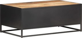 vidaXL Konferenční stolek 90x50x35 cm hrubý mangovník přírodní rákos [323143]