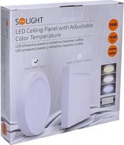 Solight WD172 LED mini panel CCT přisazený 18W / 1530lm / 3000K-6000K