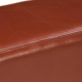 Lavice gymnastický kůň 160 cm hnědá pravá kůže a mangovník 320607