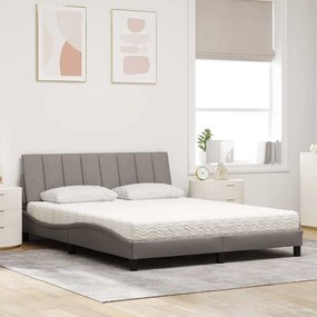Postel s matrací Hanko taupe 160 x 200 cm textil 3310542