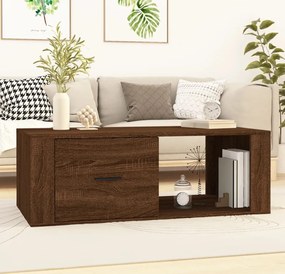 vidaXL Konferenční stolek 100x50,5x35 cm kompozitní dřevo [816539] Barva: bílá s vysokým leskem