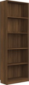 vidaXL 5patrová knihovna 60x24x175 cm kompozitní dřevo [815434] Barva: šedá sonoma
