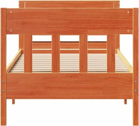 Postel bez matrace voskově hnědá 75 x 190 cm masivní borovice 3306290
