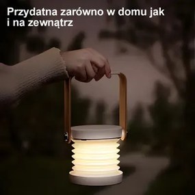 USAMS US-ZB249 bílá / LED lampička / 1200 mAh / USB-C / 360° otočení
