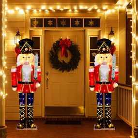 Costway Svítící vánoční louskáček 157 cm se 100 LED