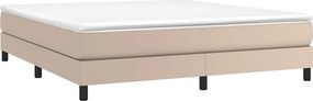 Box spring postel s matrací cappuccino 160x200 cm umělá kůže 3144272