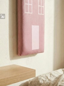 Sinsay - Čalouněný panel s motivem domku - pastelová růžová