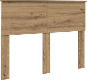 Rám postele Umělecký dub 120 x 190 cm Masivní borové dřevo 3410635