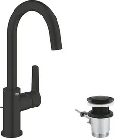 Grohe QuickFix Start - Umyvadlová baterie s výpustí matná černá