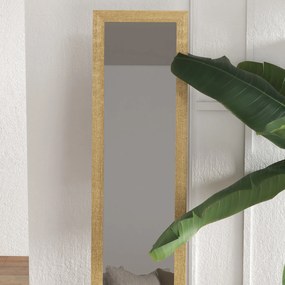 HOMCOM Obdélníkové Zrcadlo na Stěnu nebo Stůl s Dřevěným Rámem do Obývacího Pokoje a Ložnice 37 x 157 cm Přírodní Dřevo
