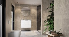 Bílá lesklá závěsná skříňka pod umyvadlo 81x61 cm Celano – Germania