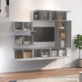 8dílný set TV skříněk šedý sonoma kompozitní dřevo 3120294
