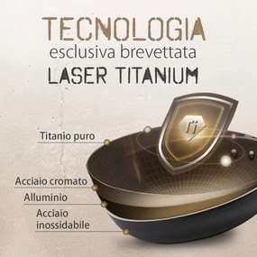 Pánev s titanovým povrchem Ø 24 cm V: 4,5 cm – Saturn Terra Lunasol - 601322