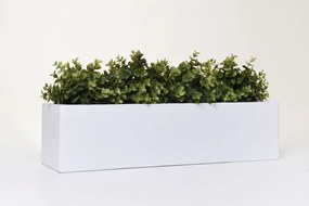 Balkonový truhlík FLOBO, sklolaminát, šířka 60 cm, bílý mat