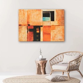 Gario Obraz na plátně Geometrická kompozice v cihlové barvě Rozměry: 60 x 40 cm
