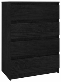 Odkládací skříňky 3 ks černé masivní borové dřevo,  3094816
