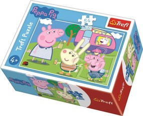 TREFL PUZZLE Prasátko Peppa Pig U rybníka mini 20x13cm 54 dílků 4 druhy tr154169
