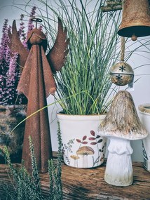 Béžovo-hnědá keramická dekorace houba Mushroom - Ø 12*22 cm