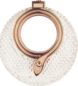 Toolight Toolight, LED křišťálové závěsné svítidlo 18x17cm, 12W, 3000K, LHJ110-1CP, růžové zlato, OSW-60051