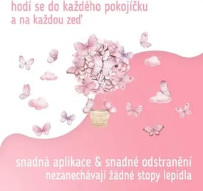Sipo Nástěnné samolepky do dětského pokoje, Pink Butterflies