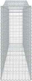 Klenutý gabionový koš 400 x 50 x 120/140 cm pozinkované železo 153416