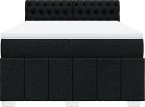 Box spring postel s matrací černá 160x200 cm textil 3289428
