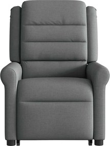 Elektrické zvedací polohovací křeslo tmavě šedé textil 3303335