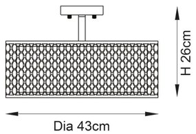 Endon 101568 - Přisazený lustr CORDERO 3xE27/10W/230V zlatá
