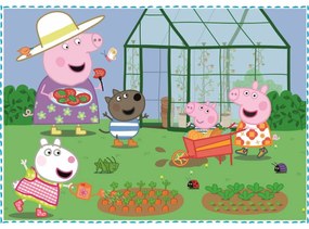 Trefl Puzzle Prasátko Peppa: Vzpomínky na prázdniny 4v1 12, 15, 20, 24 dílků