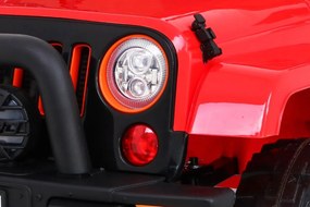 Ramiz Dětské terénní auto Full Time 4WD červené na dálkové ovládání + pohon 4x4 + LED audio + úložný prostor