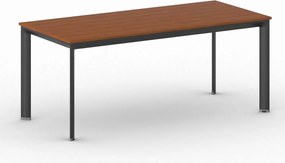 Jednací kancelářský stůl PRIMO INVITATION, 180x80 cm, černá podnož, třešeň