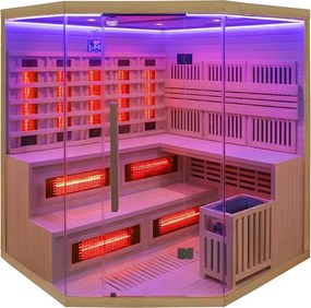 BPS-koupelny Kombinovaná sauna 2v1  - Infrasauna + finská sauna 200x200, 5-6 osob