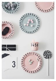 Dětská jídelní sada Numbers růžová – set 3 ks Design Letters