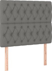 Box spring postel s matrací tmavě šedá 100 x 200 cm textil 3136814