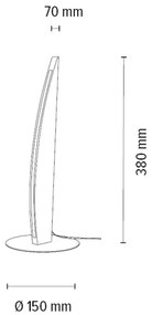 Spot-Light 7017404200000 - LED Stmívatelná stolní lampa DUBAI LED/4W/230V dub