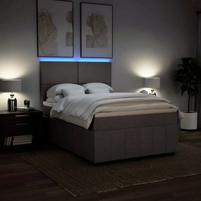 Box spring postel s matrací taupe 140x200 cm textil 3293988