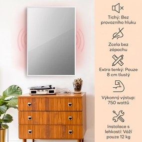 Klarstein La Palma 700, infračervený ohřívač 2 v 1, smart, 85 x 60 cm, 750 W, zrcadlová přední strana