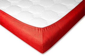 Dadka Froté prostěradlo červená C  Froté prostěradlo červená 80x220x20 cm
