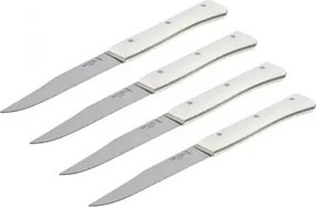Opinel Facette 11 cm bílá / Sada stolních nožů / 4 ks