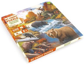 Magellan Rodinné puzzle Divoká zvěř Severu 500 dílků